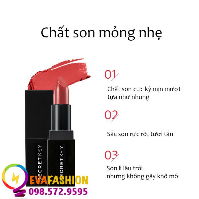 [Review] Bảng màu son Secret Key Fitting Forever Lipstick hot nhất 2021