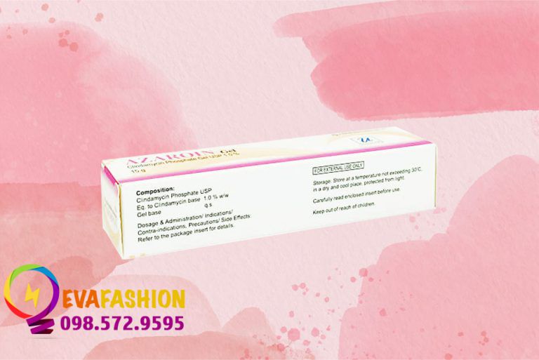[Review]Thuốc trị mụn Azaroin Gel Clindamycin 15g có tốt không? Giá bán